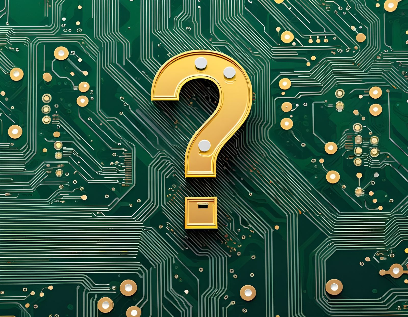 A stark, minimalist image of a single question mark overlaid on a ...