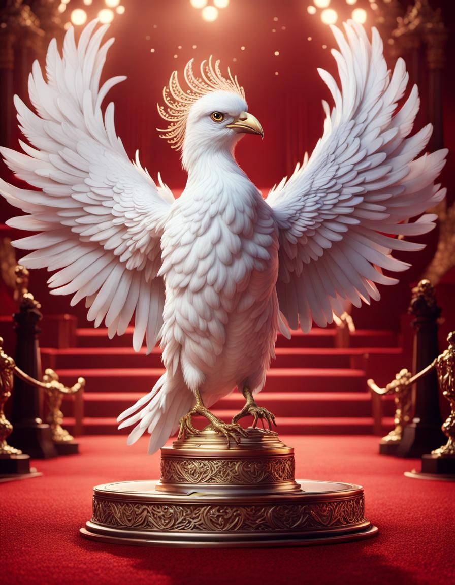 (trophy) On the red carpet at the awards ceremony, Ultra detailed 32k ...