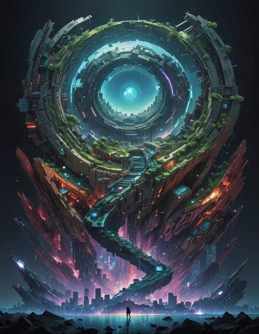 intricate pixelated neofuturistic look less technologically developed ...