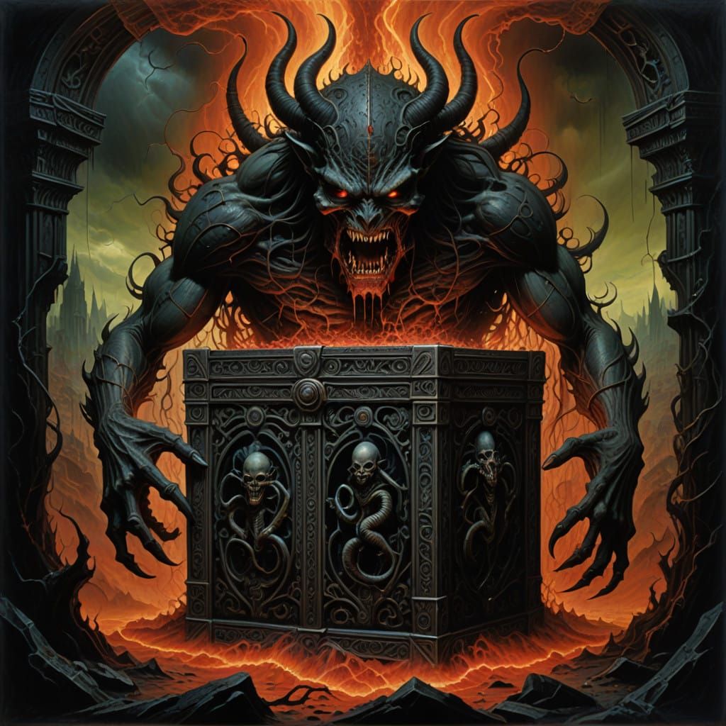 A vivid and haunting, hyperrealistic, hyper-detailed Ink and oil ...