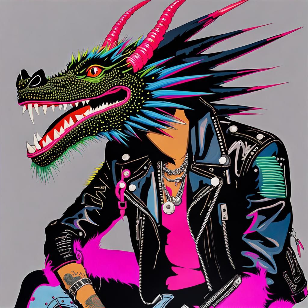 Punk Dragon - AI Generated Artwork - NightCafe Creator