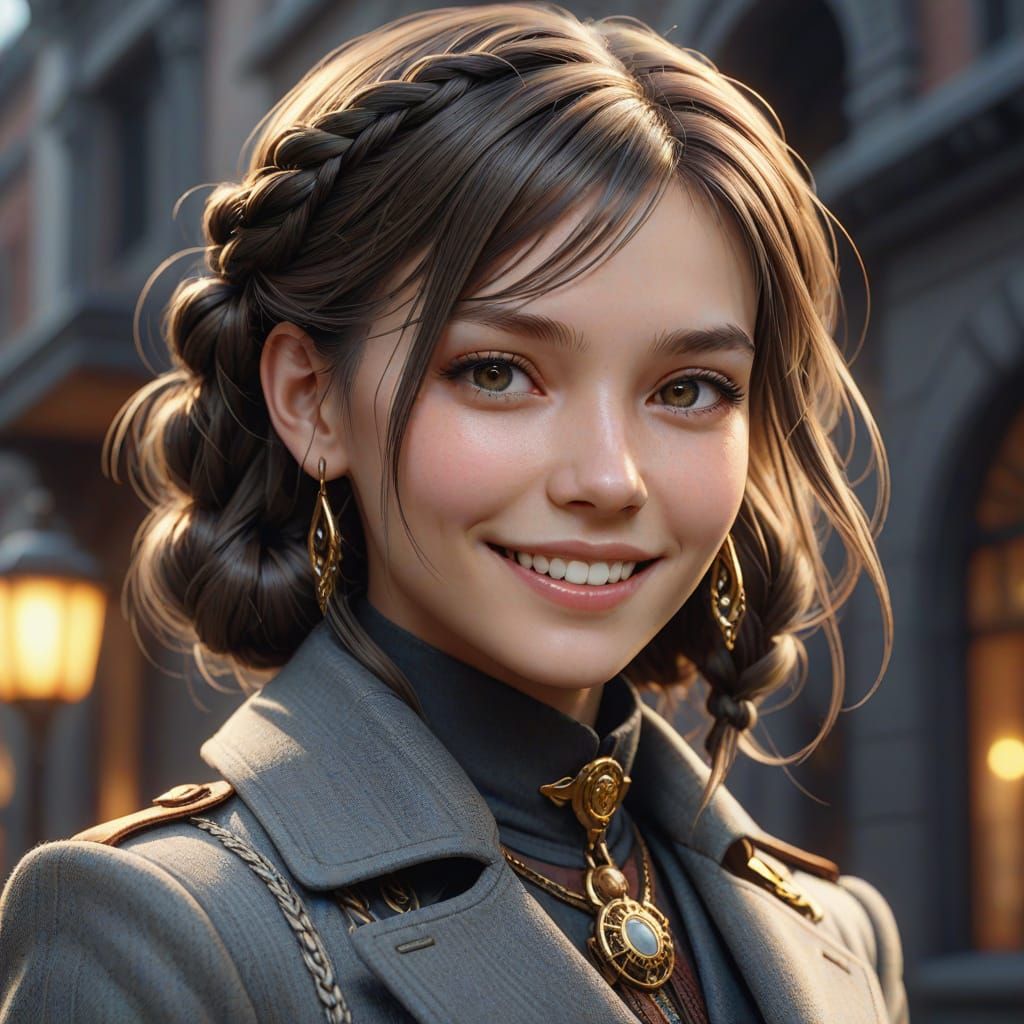 Walking on the streets of Chicago - Confident Victorian Maid...