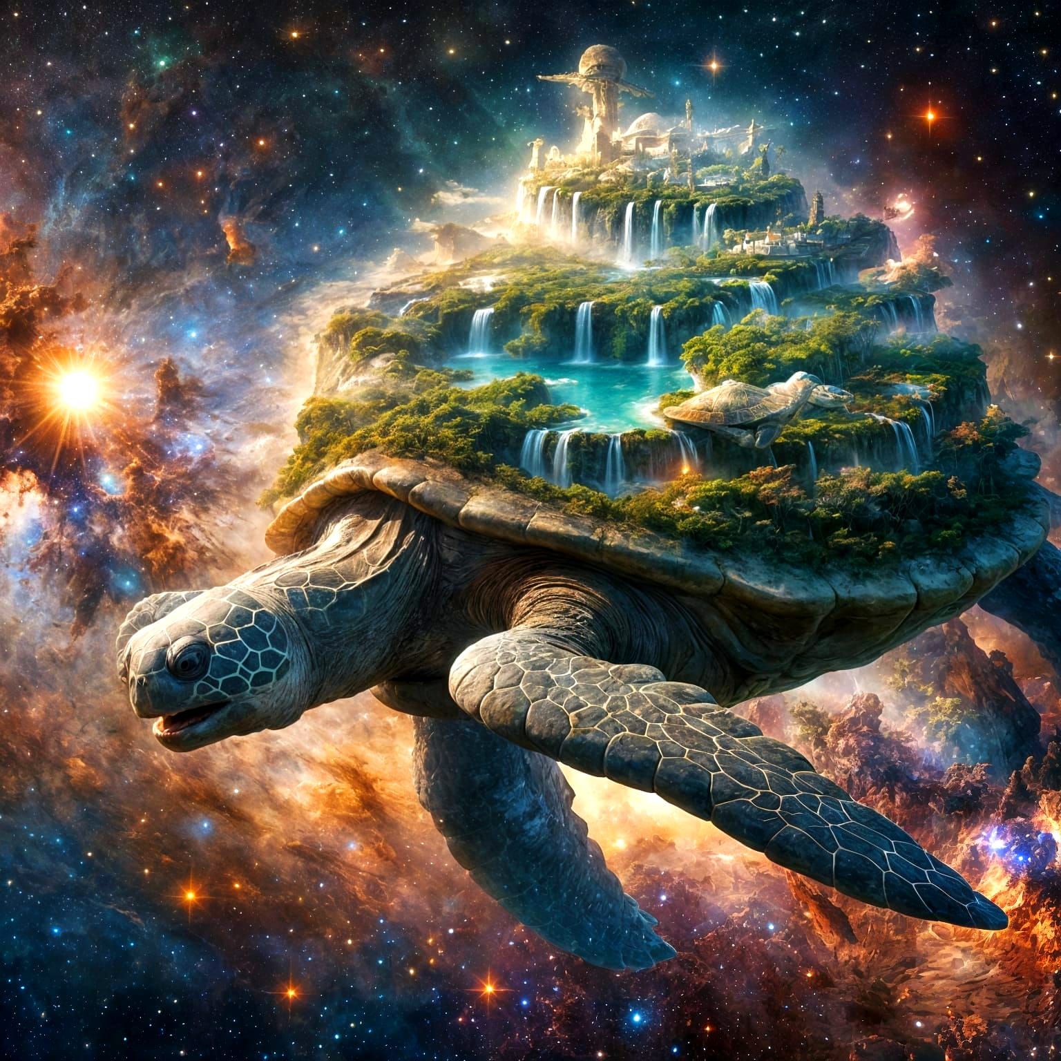The world turtle - Cosmic Turtle Drifts Through Stellar Exp...