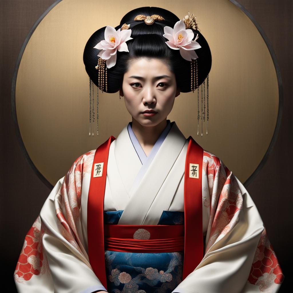 Japanese priestess highest rank portrait - AI Generated Artwork ...