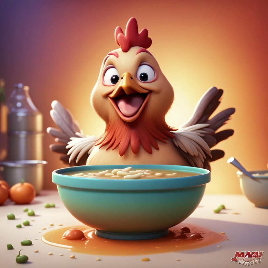 Chicken Soup - AI Generated Artwork - NightCafe Creator