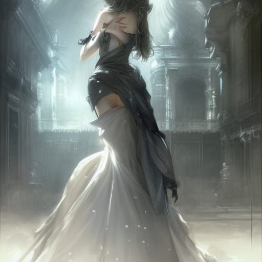 robotic butler in a posh mansion taking a coat from a lady. (((Luis ...