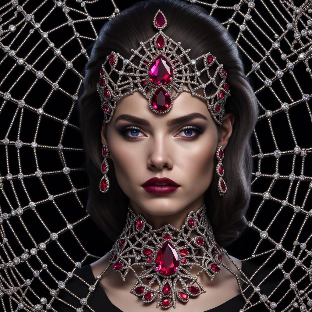 Spiderweb jewelry - AI Generated Artwork - NightCafe Creator