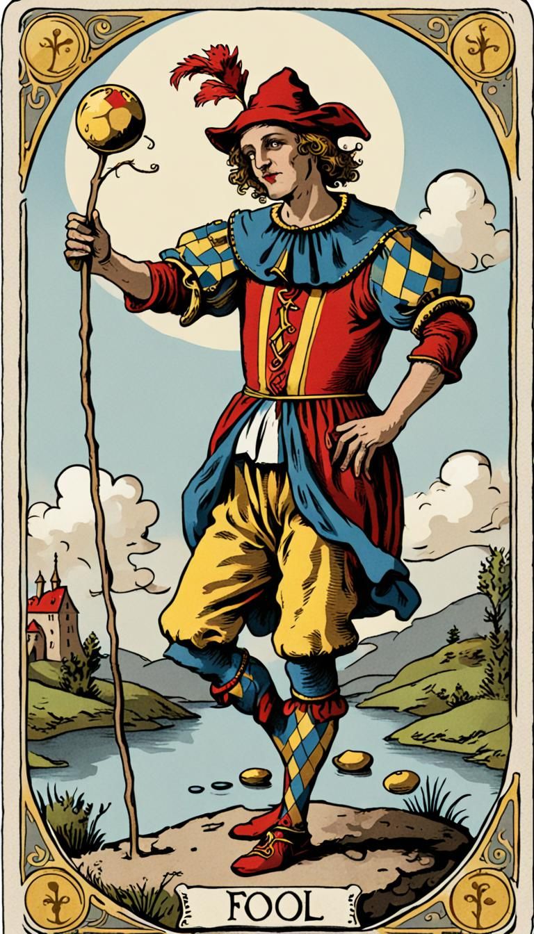 Tarot Card "the fool" - AI Generated Artwork - NightCafe Creator