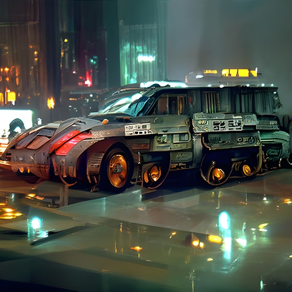 Blade runner vehicles - AI Generated Artwork - NightCafe Creator