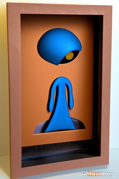 The sad life of an alcoholic alien, shadow box - AI Generated Artwork ...