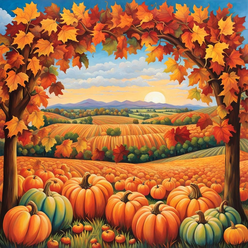 The fall harvest - AI Generated Artwork - NightCafe Creator