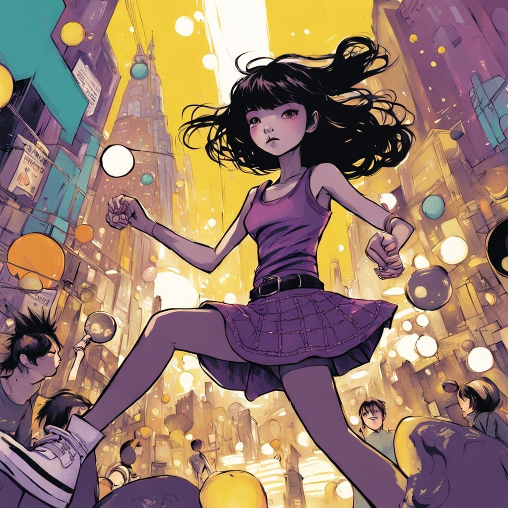 Headlock: Imogen Heap - Vibrant Girl Dancing in Neon 2000s P...