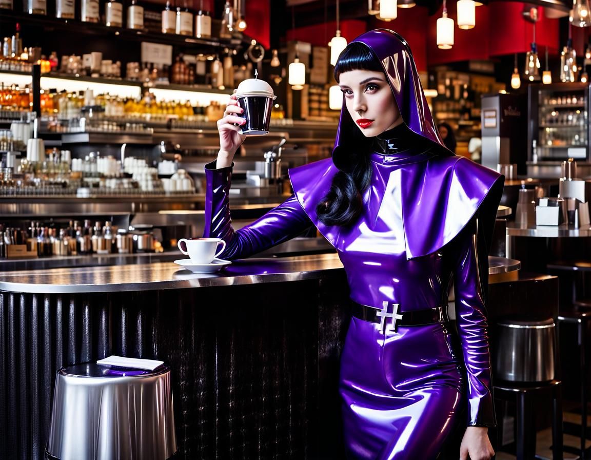 Even Nuns need a Coffee Break 7 - AI Generated Artwork - NightCafe Creator
