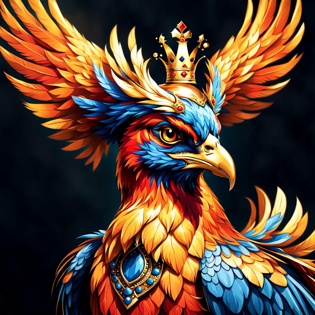 Royal Phoenix - AI Generated Artwork - NightCafe Creator