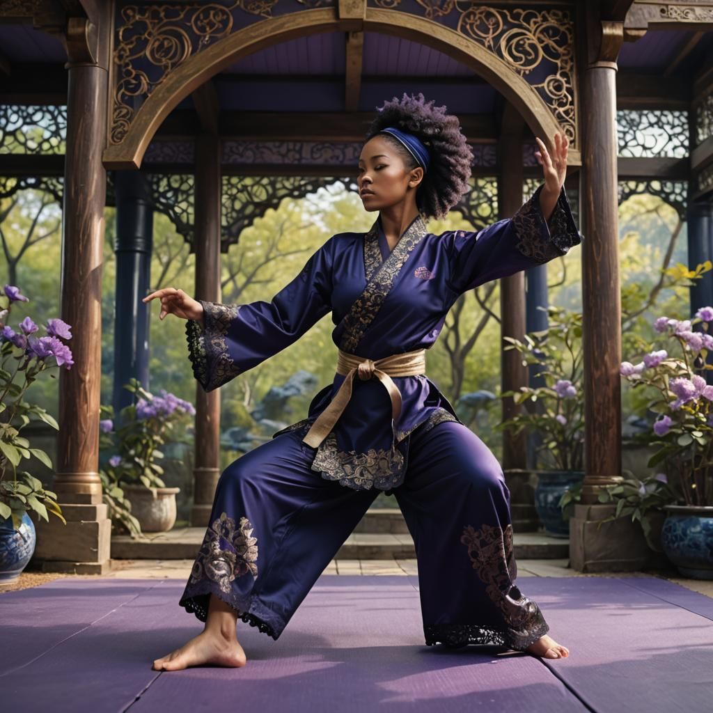 Practice at the Dojo garden. - AI Generated Artwork - NightCafe Creator