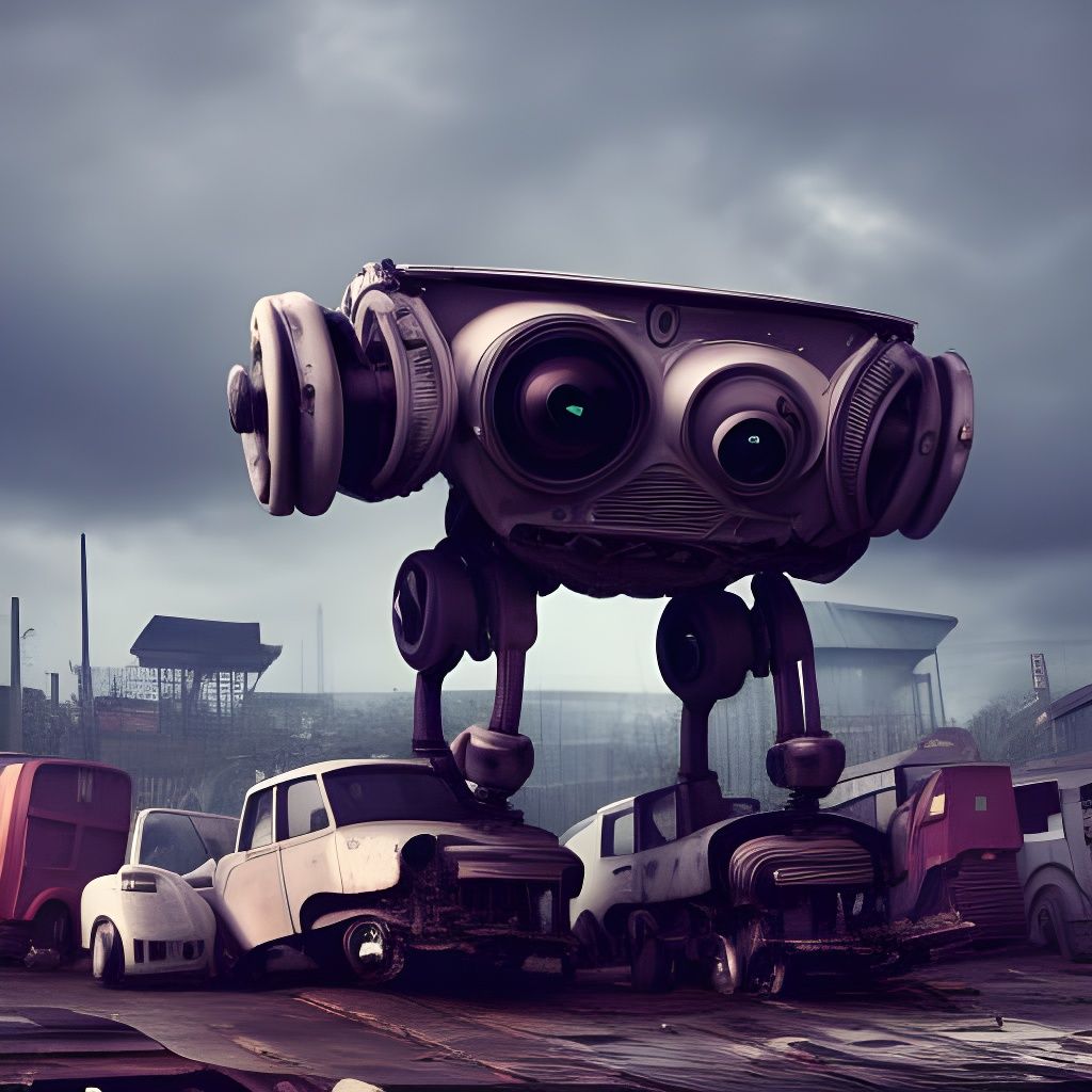 Junk Yard Bot - AI Generated Artwork - NightCafe Creator