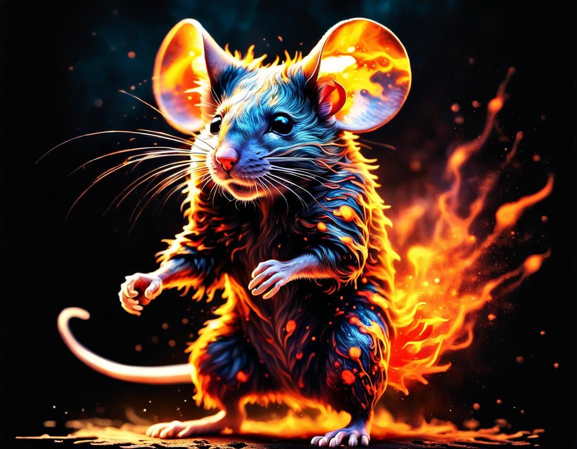 Mouse of fire - AI Generated Artwork - NightCafe Creator