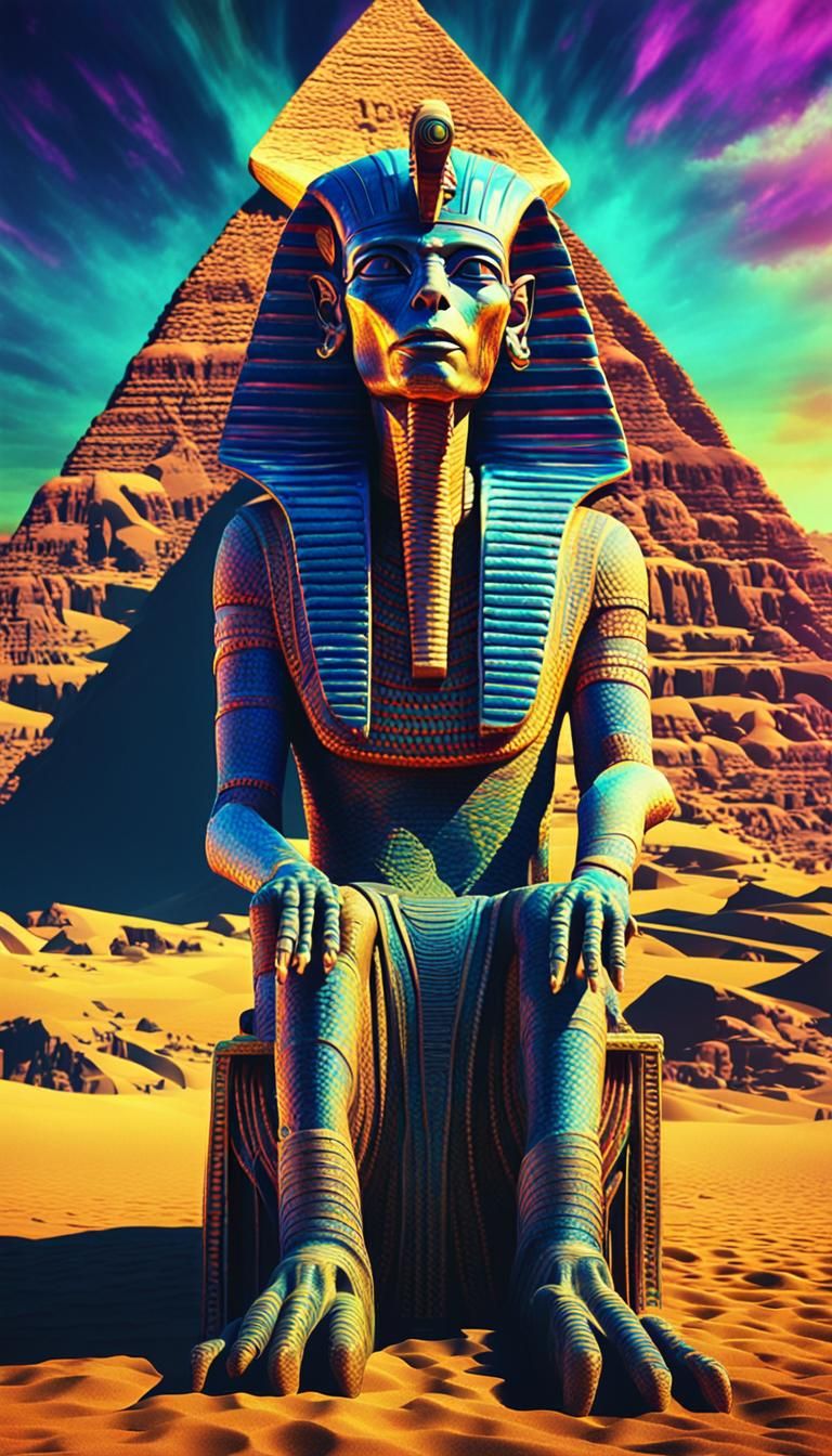 Pharaoh alien - AI Generated Artwork - NightCafe Creator