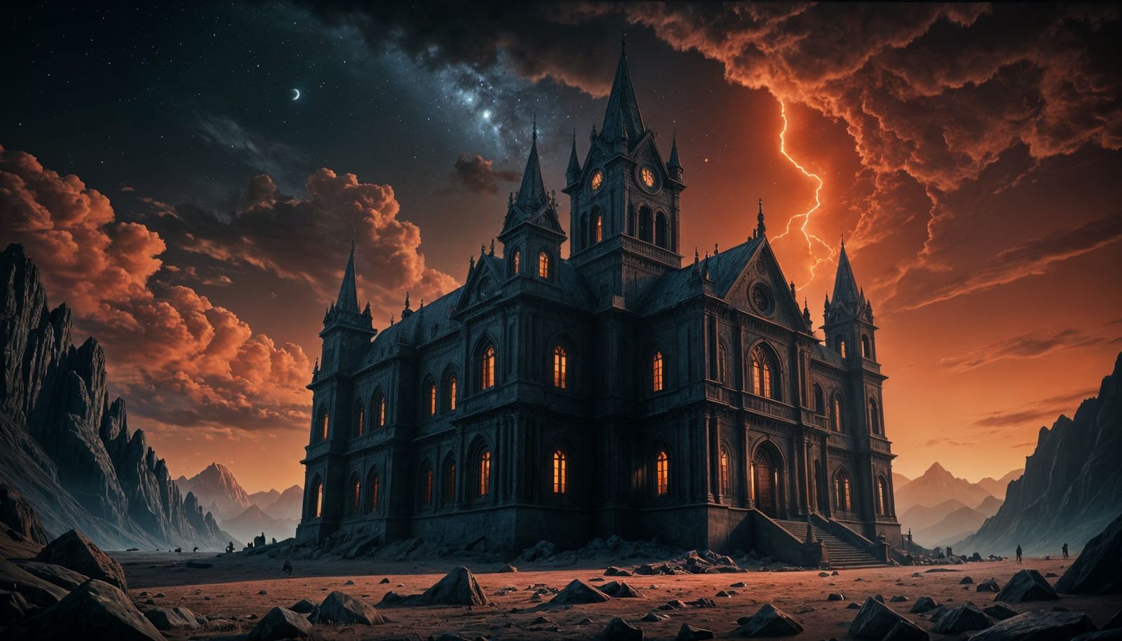 House - Epic Space Nebula Tomb of Nosferatu Cinematic Film S...