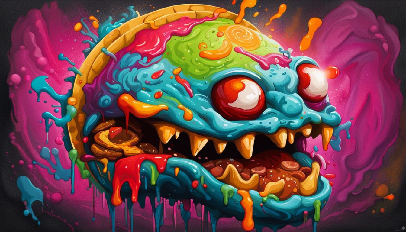 Overstuffed Taco monster - AI Generated Artwork - NightCafe Creator