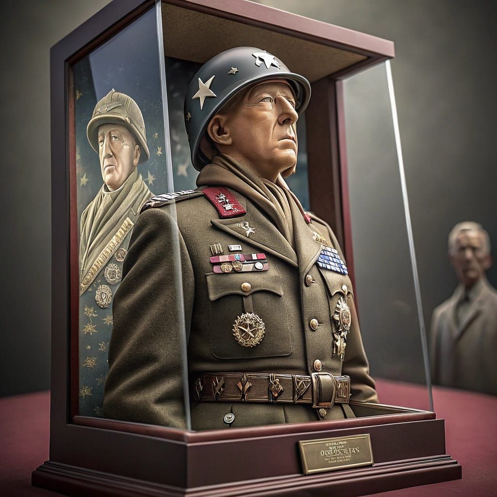 Realistic General Patton Action Figure in Luxury C... - AI Art