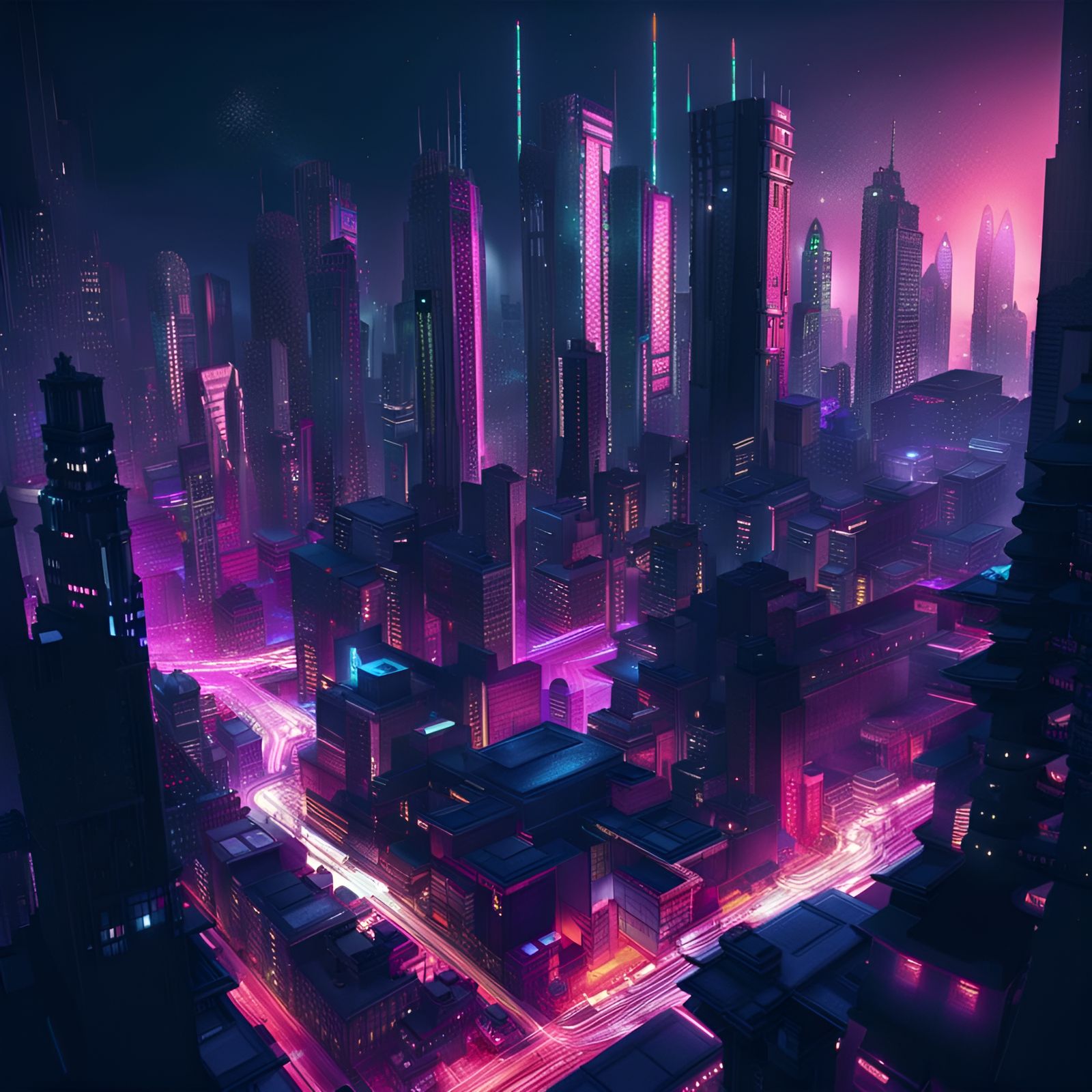 geometric city - AI Generated Artwork - NightCafe Creator