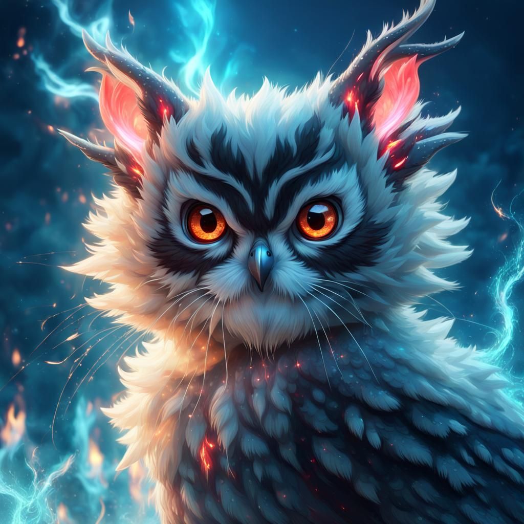 Demon Owl - AI Generated Artwork - NightCafe Creator