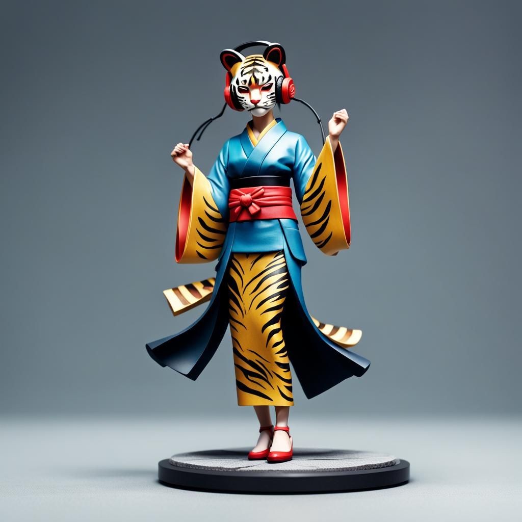Future Geisha of the Tiger Clan - AI Generated Artwork - NightCafe Creator