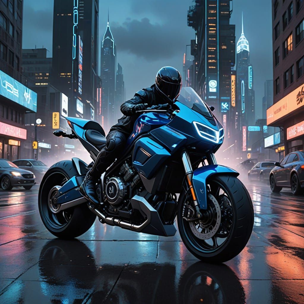 Sleek, Metallic Genesis Climber MOSPEADA Motorcycl... - AI Art