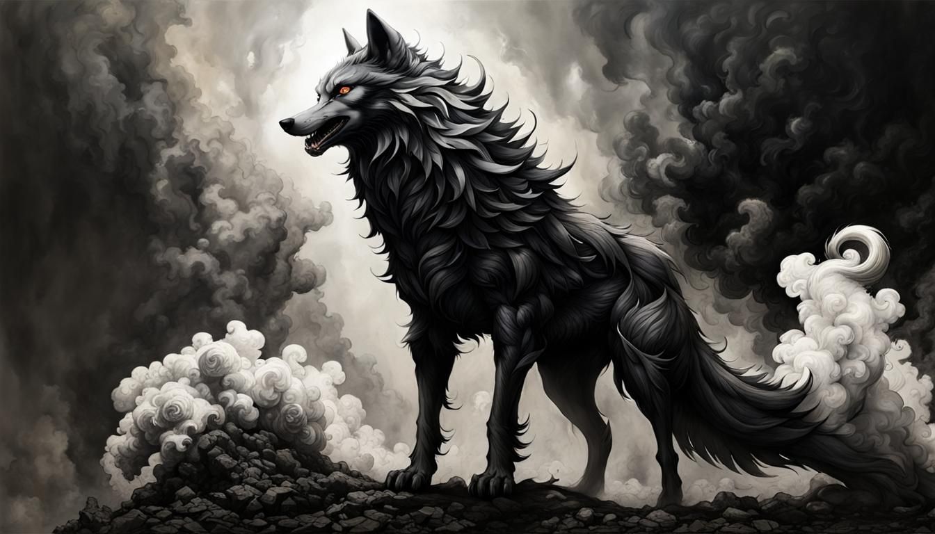 Void Wolf - AI Generated Artwork - NightCafe Creator