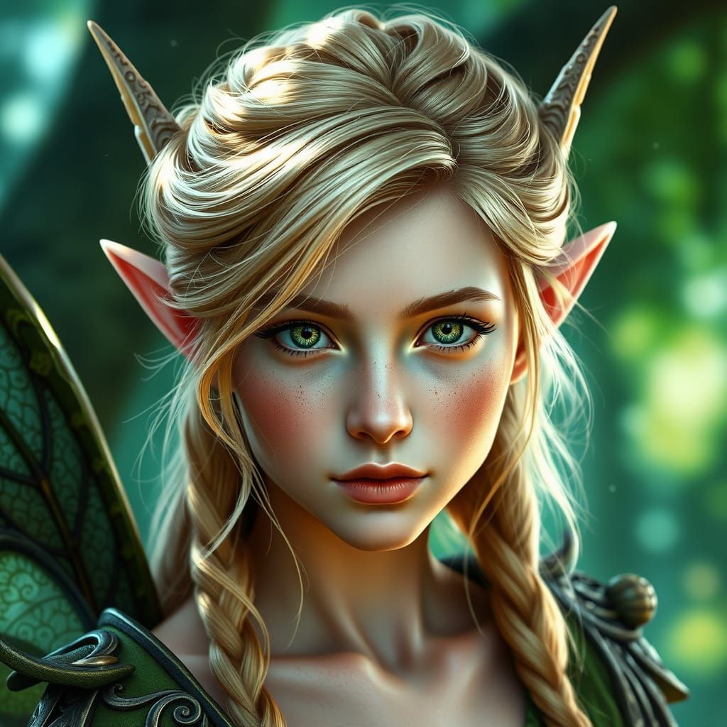 Fae Princess - Ethereal Fae Princess in Triadic Colors