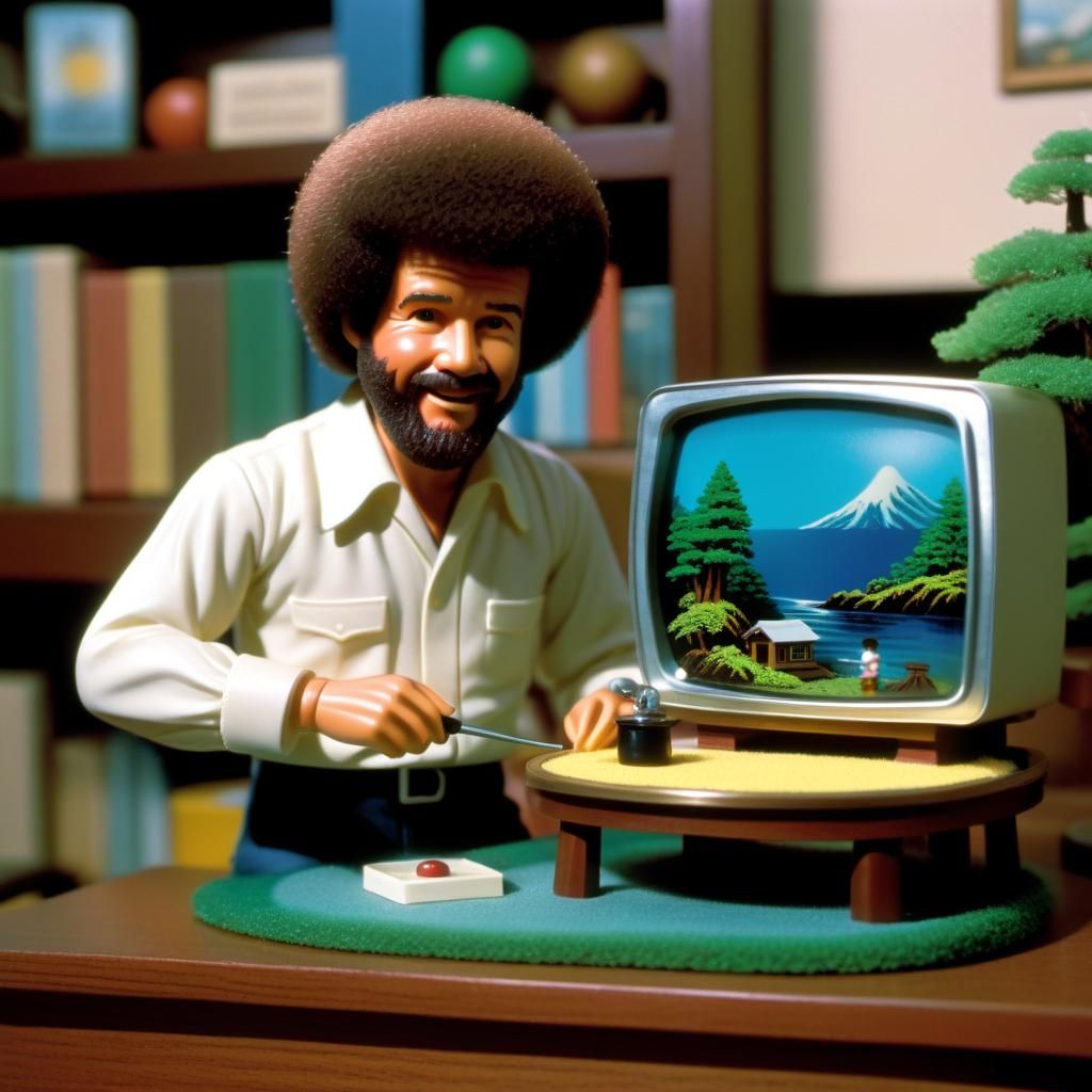 The All New Bob Ross Action Figurine! - AI Generated Artwork ...