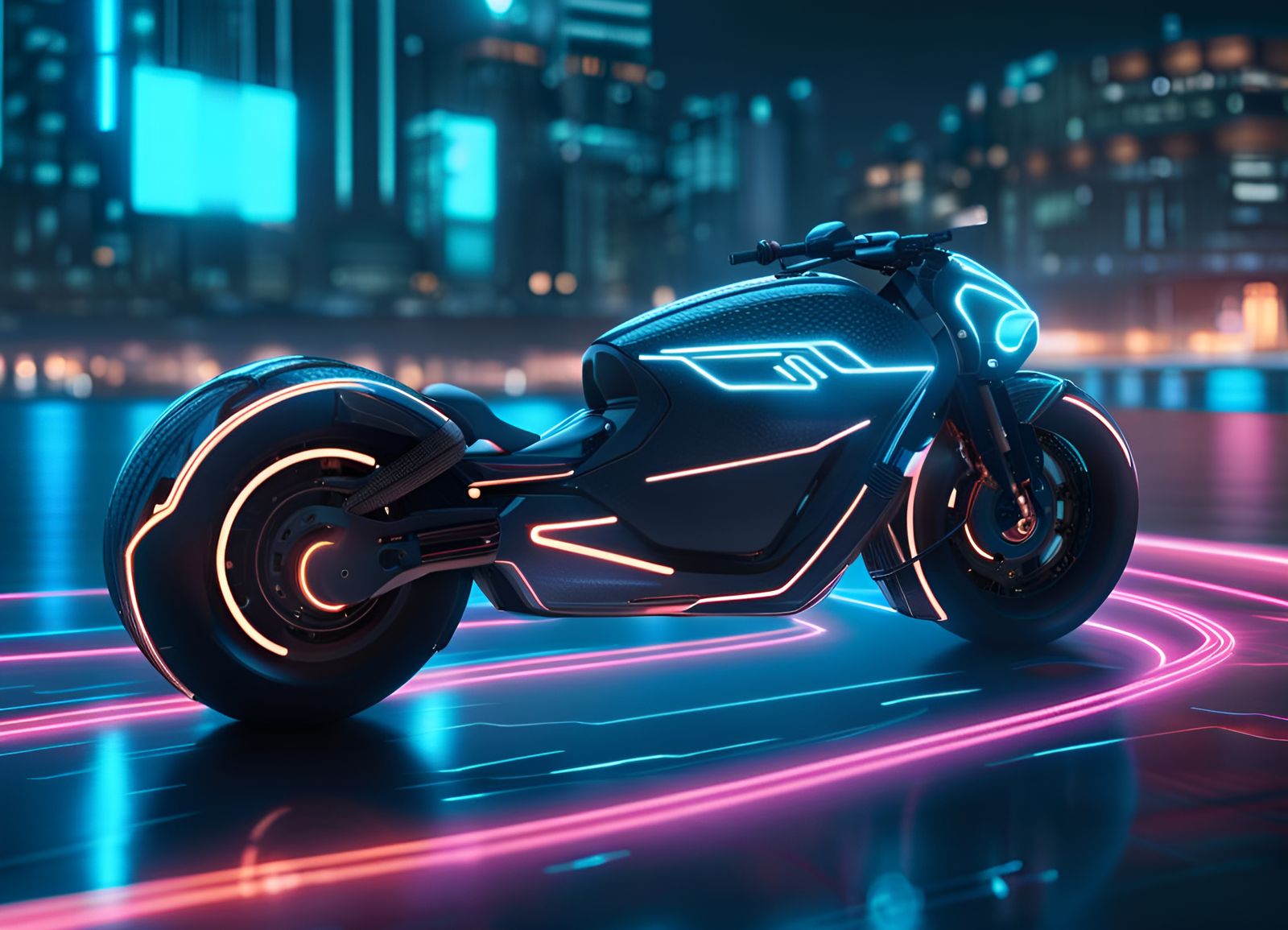 Lightcycle - AI Generated Artwork - NightCafe Creator