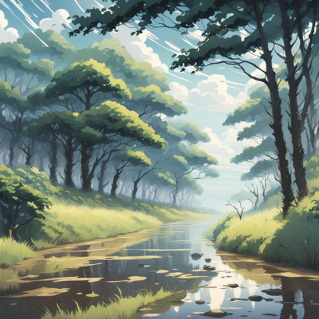 Gloomy atmosphere of rain - AI Generated Artwork - NightCafe Creator