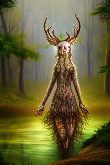 Skinwalker that has taken possession of a deer body with no face, next ...