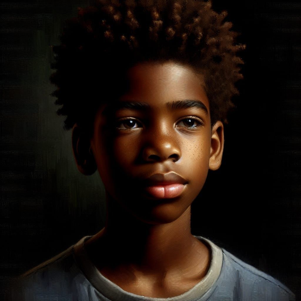 young boy African American oy - AI Generated Artwork - NightCafe Creator