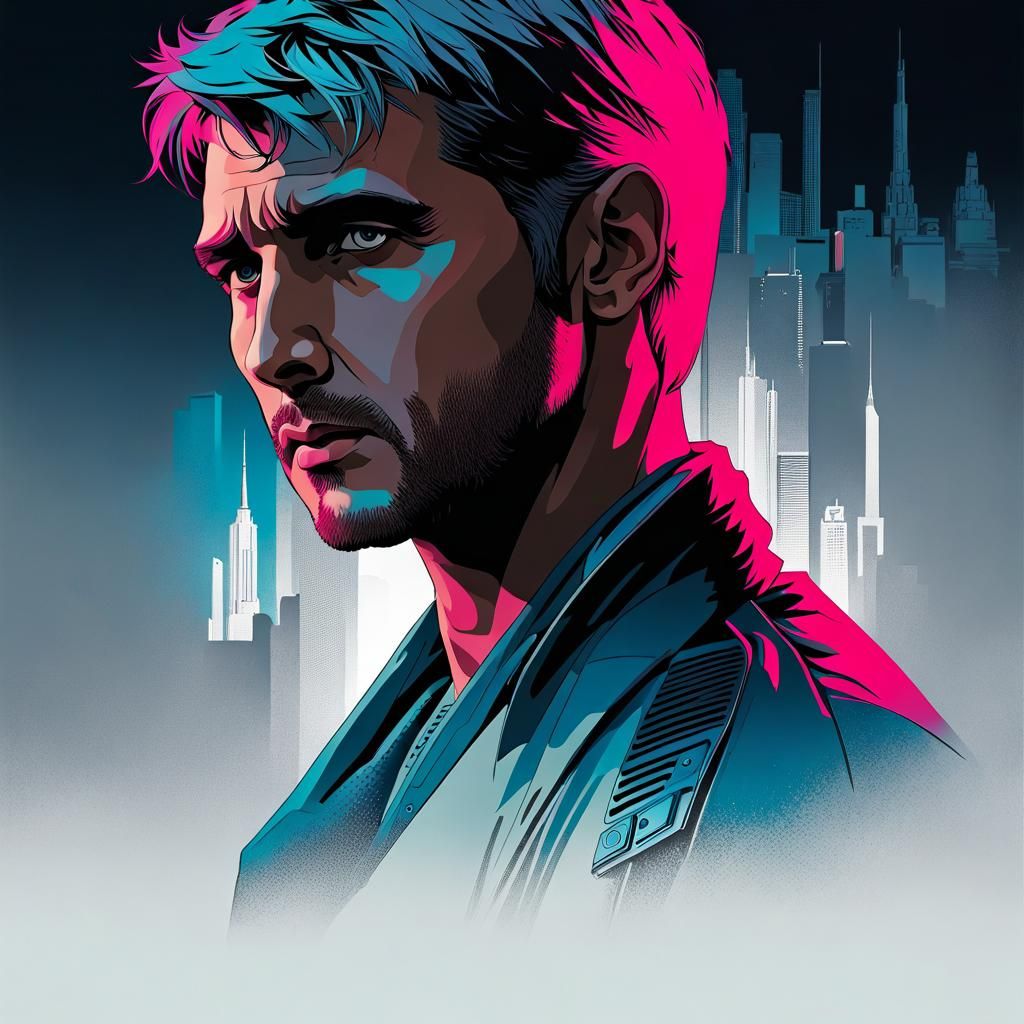 Extremely detailed Blade Runner portrait, a breathtaking epic ...