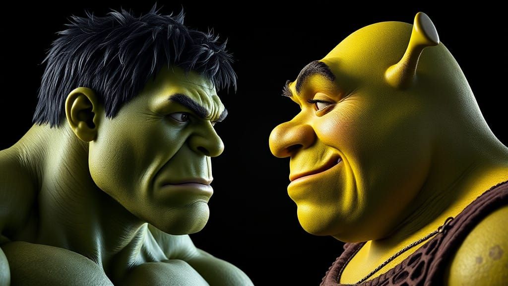 Hulk vs. Shrek: A Legendary Showdown