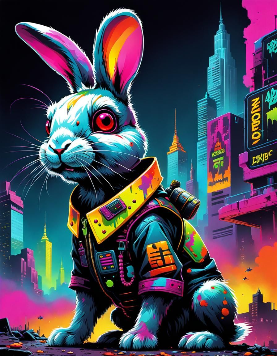 Blighted Innocence: The Grotesque Bunny in Dystopia - AI Generated ...