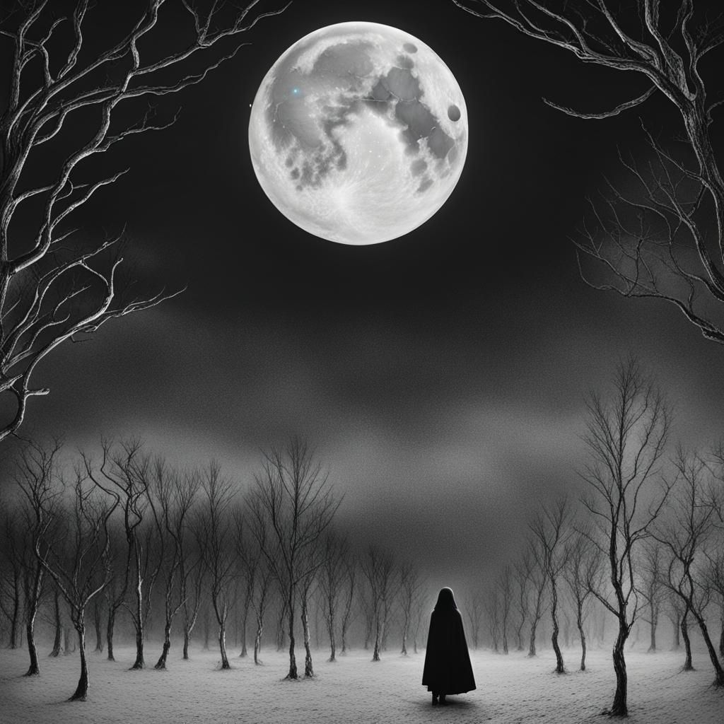 Freezing Moon - AI Generated Artwork - NightCafe Creator