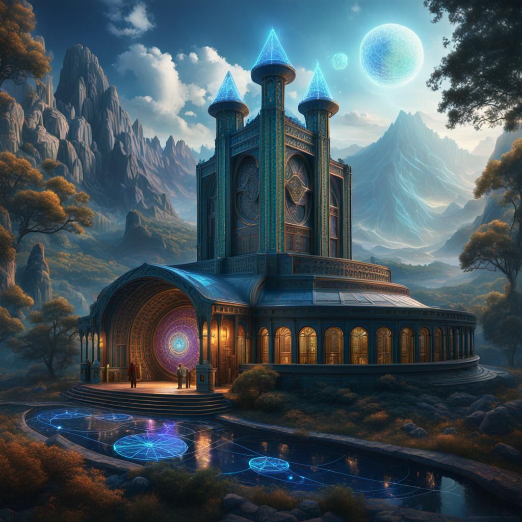 Sacred math sacred geometry nikola Tesla detailed matte painting, deep ...