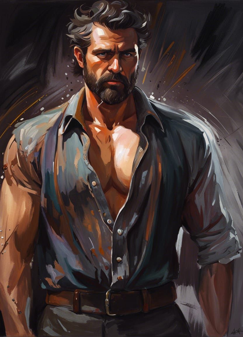 Burly Man - AI Generated Artwork - NightCafe Creator