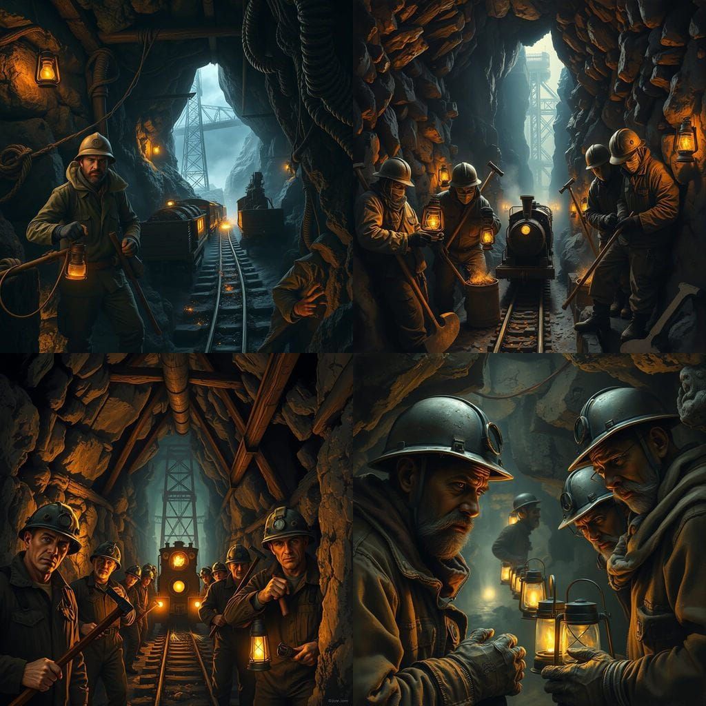 A breathtaking underground mining scene