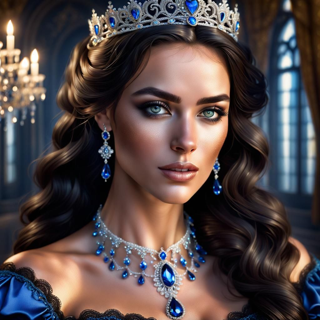 Sapphire Royalty - AI Generated Artwork - NightCafe Creator