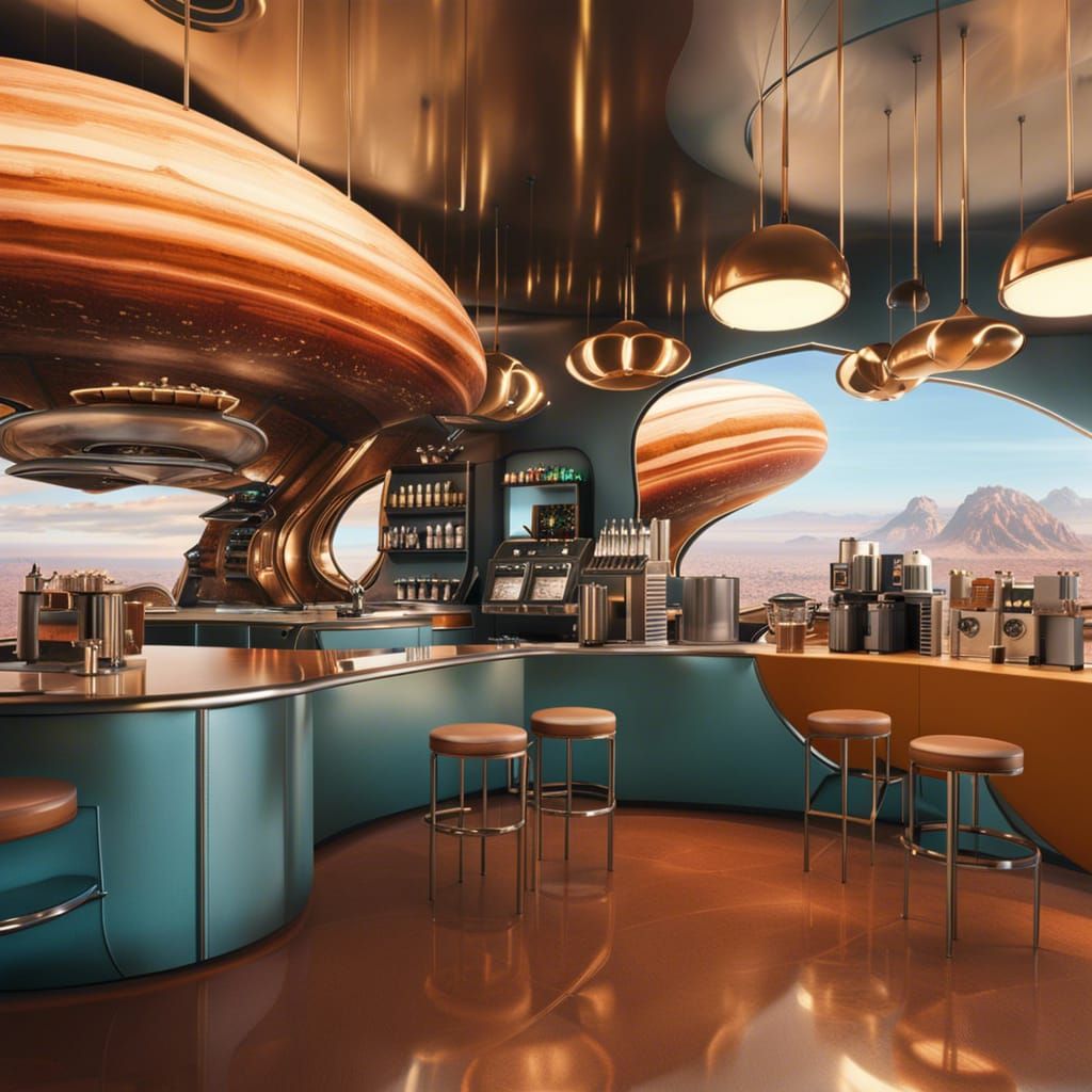 Starbucks In Space - AI Generated Artwork - NightCafe Creator