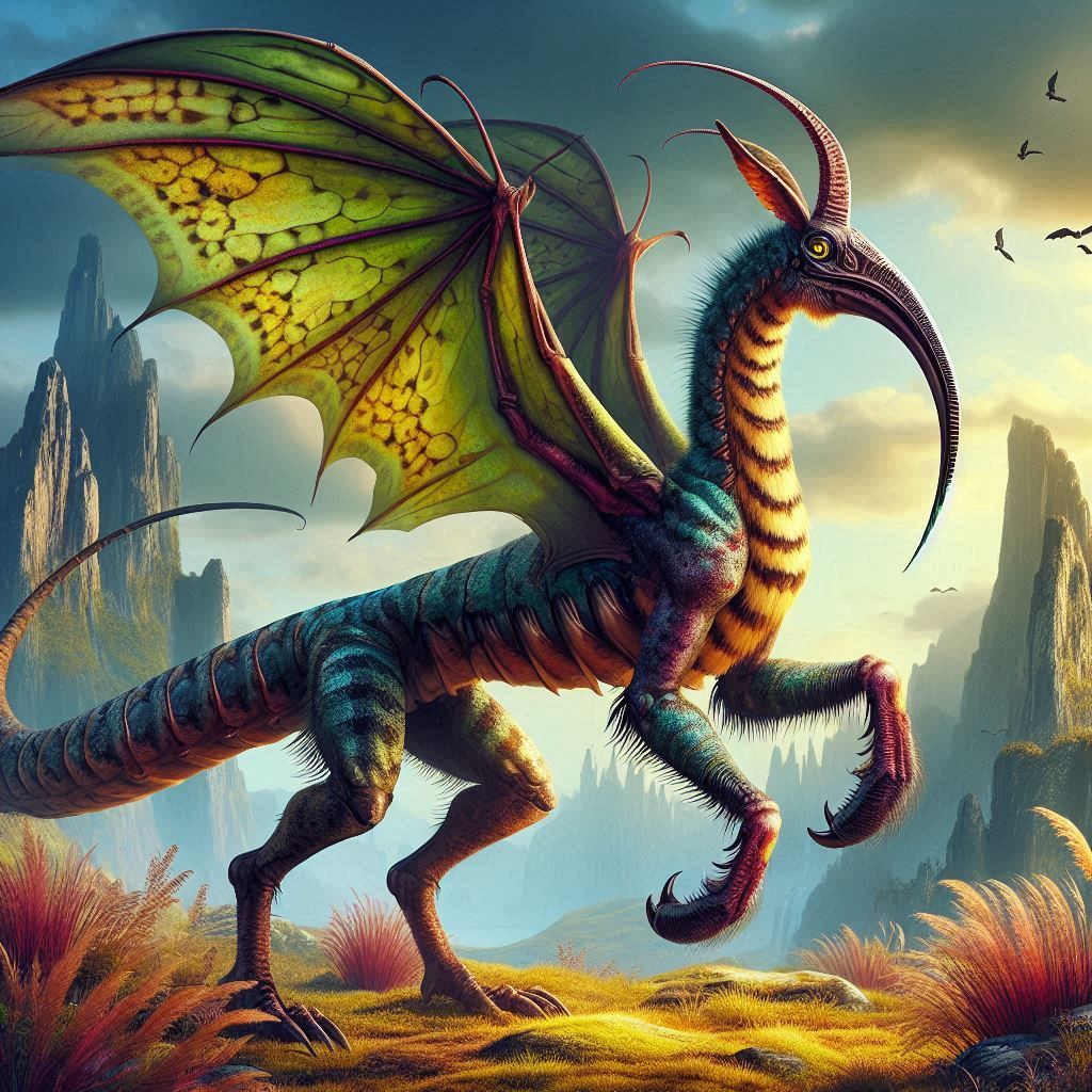 The Preying Bantis (Bat + Anteater + Praying Mantis) - AI Generated ...