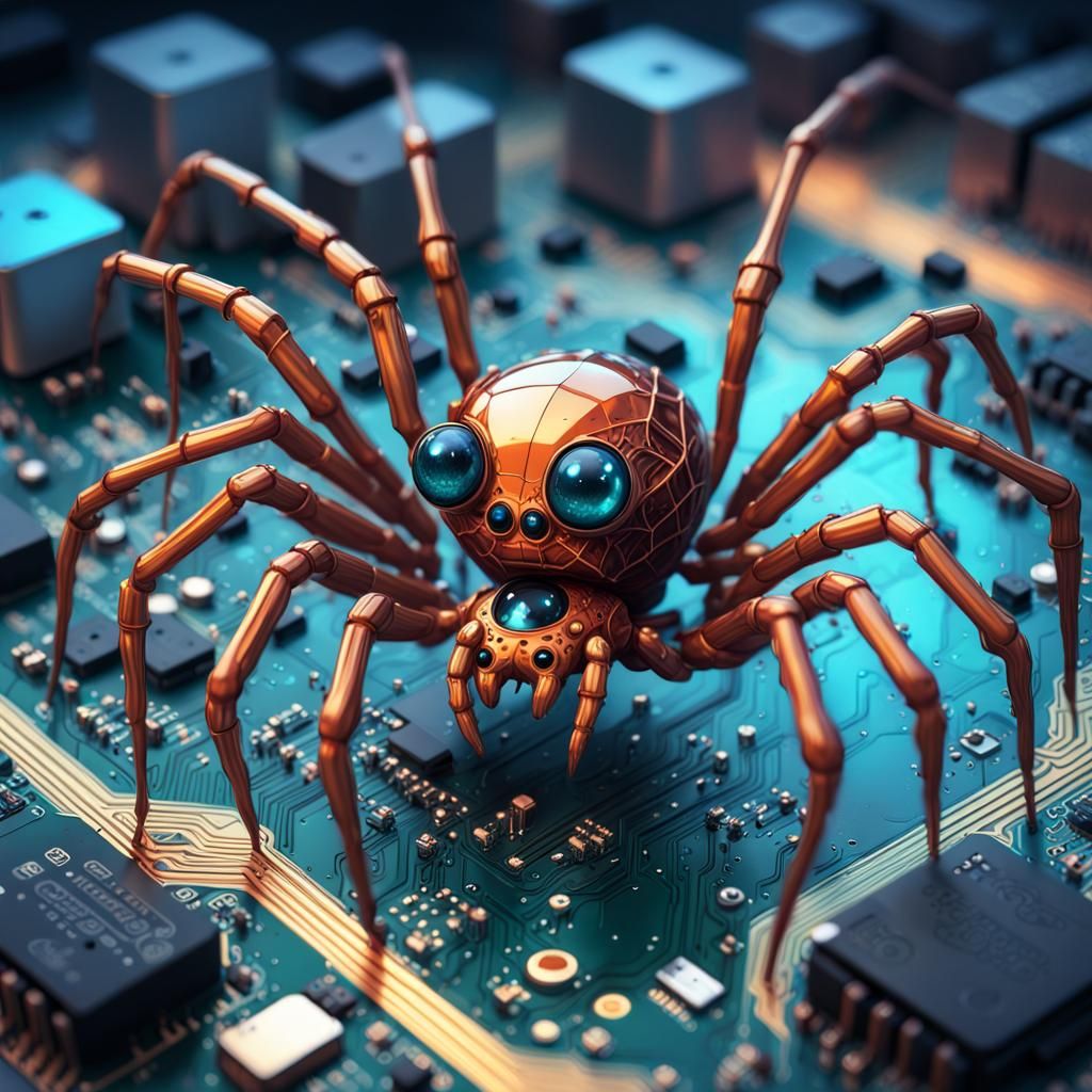 Tech Spider - AI Generated Artwork - NightCafe Creator