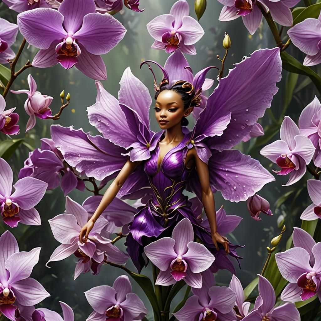 Royal Orchid Sprite - AI Generated Artwork - NightCafe Creator