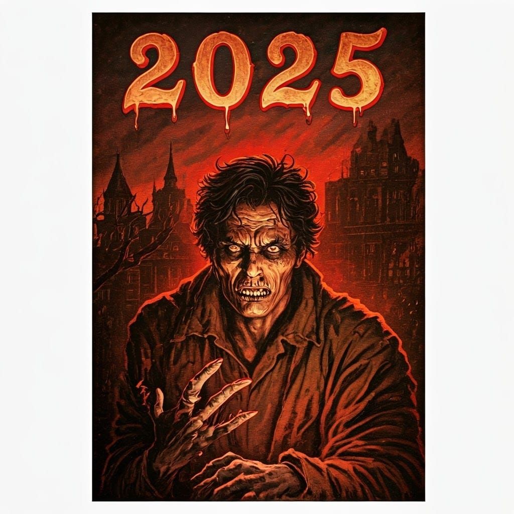 Classic Horror Mystery in Retro Pulp Style - AI Art