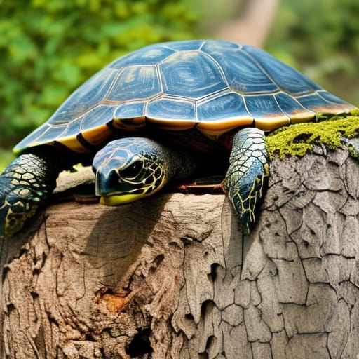 Relaxed Turtle - AI Generated Artwork - NightCafe Creator